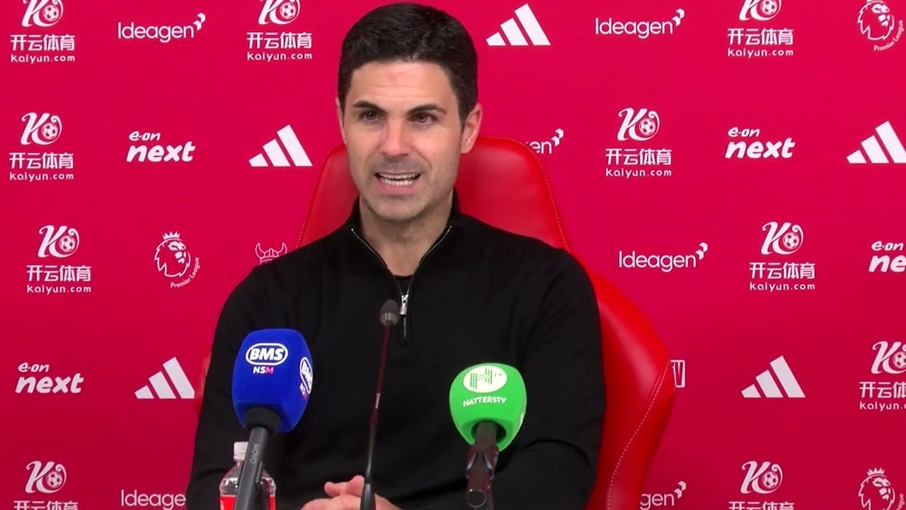 Mikel Arteta Post Match Press Conference - Arsenal V Nottingham Forest