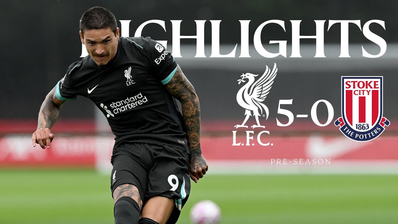 Highlights: Liverpool 5-0 Stoke | Darwin Nunez Hat-trick, Chiesa & Ngumoha Goals