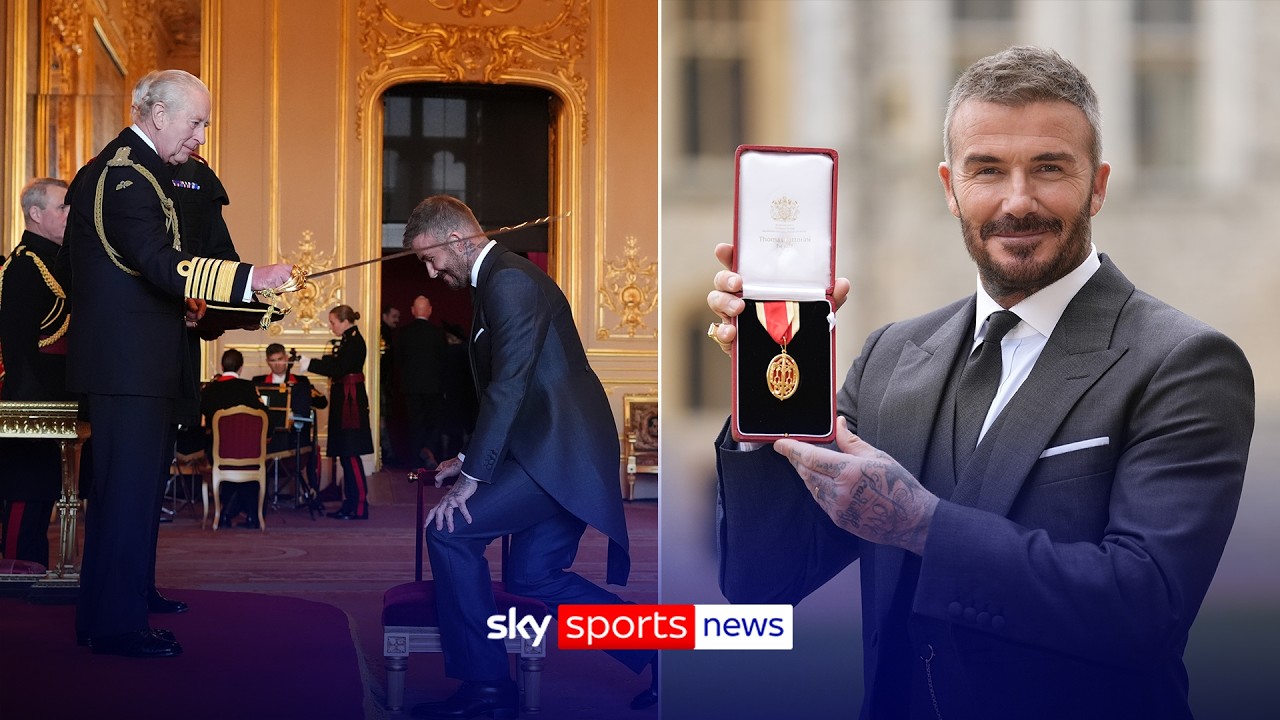 Sir David Beckham Knighted As King Charles Honours Former Manchester ...